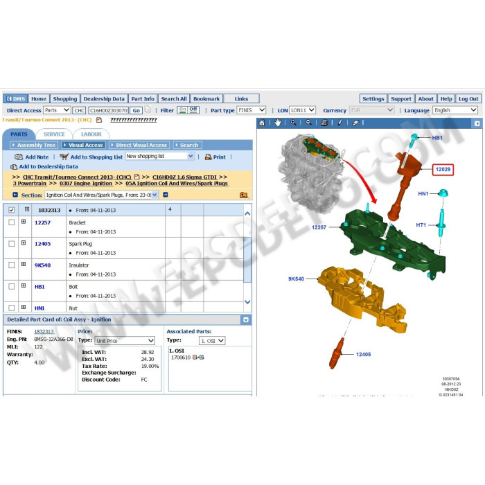 FORD EUROPE ECAT EPC 2016